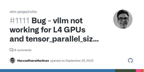 Bug Vllm Not Working For L4 Gpus And Tensorparallelsize 1 · Issue