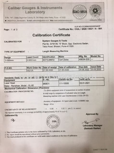 Traceability Certificate Of Calibration Traceability Selangor