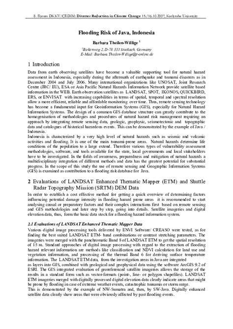 Pdf Evaluations Of Landsat Enhanced Thematic Mapper Etm And Shuttle Radar Topography Mission