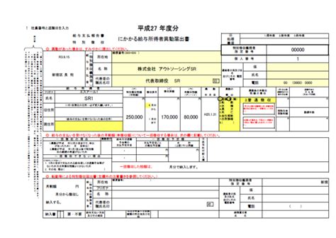 特別徴収にかかる給与所得者異動届出書 簡易作成シート） Sr 人事メディア