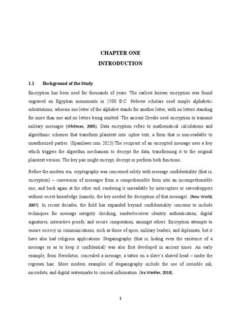 Chapter One Project Pdf Cryptography Encryption