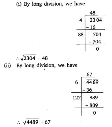 Find The Square Root Of Each Of The Following Numbers By Division Method I Ii