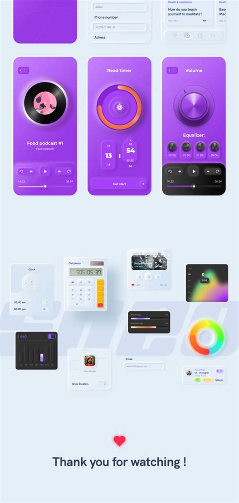 skeo skeuomorphic ui kit — ui kits on ui8 ui kit kit black and
