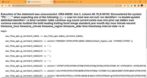 Import Application Utility Is Failing To Import Application Oracle Forums