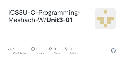 github ics3u c programming meshach w unit3 01