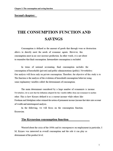 Understanding Consumption And Savings Functions Pdf Consumption