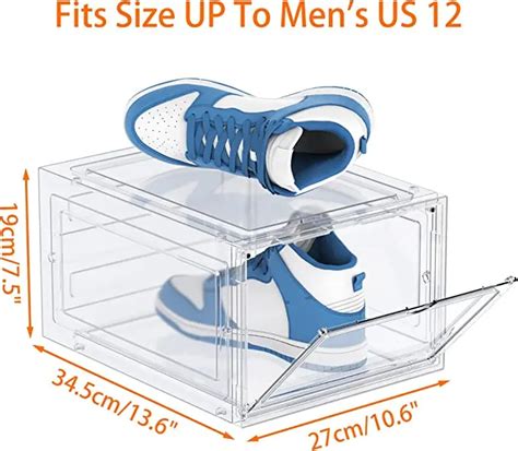 Shoe Storage Boxes Instant Assembly Shoe Organizer For Closet Clear