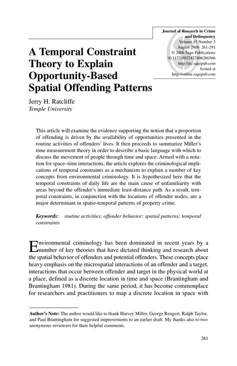 Pdf A Temporal Constraint Theory To Explain Opportunity Based Spatial