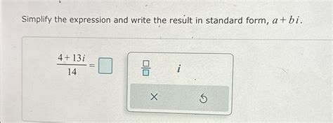Solved Simplify The Expression And Write The Result In Chegg