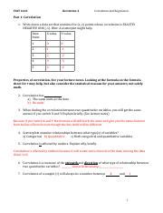 Understanding Correlation And Regression Exploring Course Hero