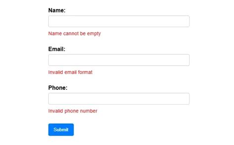 Html Contact Form Validation Made Easy With Javascript And Javascript And Jquery Tutorials