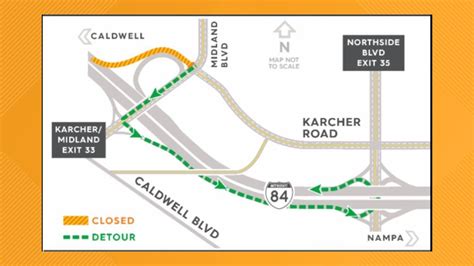 I 84 Traffic Shifts Ramp Closures April 22 24 In Canyon County