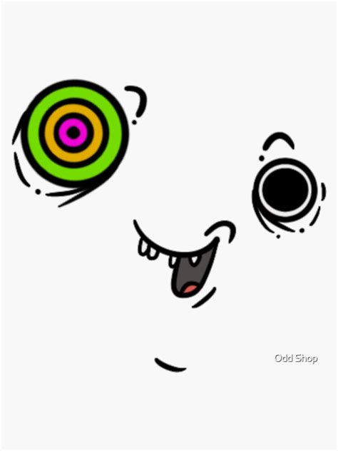 Wacky Face Sticker For Sale By OddShopStore Redbubble