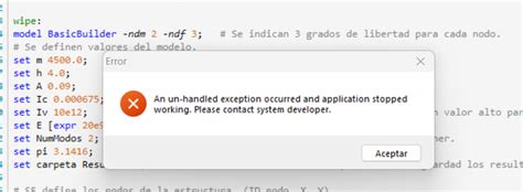 error al correr el programa · issue 1304 · opensees opensees · github