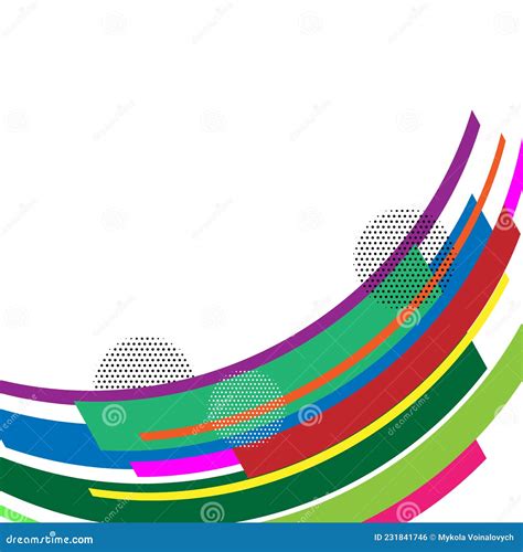 Geometric Abstract Background Of Colored Vector Rectangles On Light White Background Stock