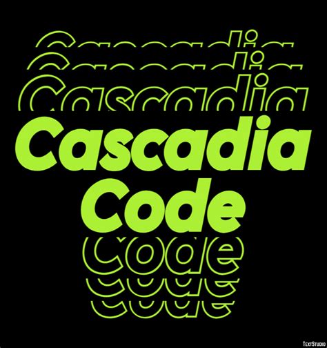 Cascadia Code Text Effect And Logo Design Font