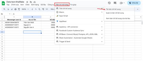 Google Sheets AhaMake
