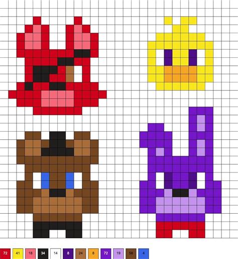 Fnaf Perler Beads Five Nights At Freddys Pixel Art Pixel Art Pattern Pixel Drawing