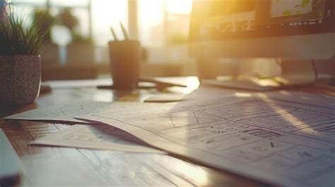 Premium Photo A Wireframe Design Is In Progress Closeup Of The Design