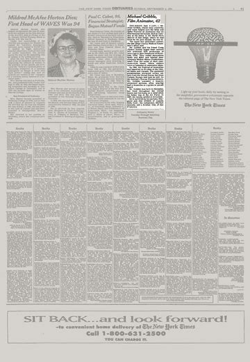 Michael Gribble Film Animator 42 The New York Times