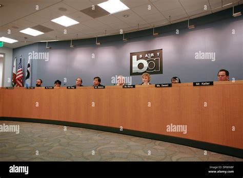 Jan 08 2009 Oakland California Usa The Bart Board Members Listen Patiently To The