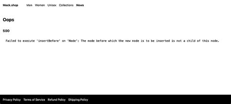Failed To Execute InsertBefore On Node The Node Before Which The New Node Is To Be Inserted