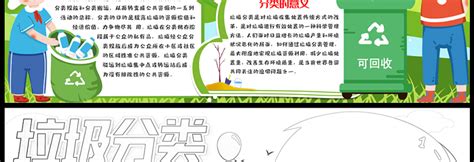 2023垃圾分类美化家园手抄报彩色插画风保护环境人人有责电子小报模板下载 手抄报小报 办图网