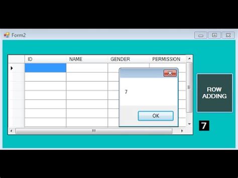 Dynamically Adding Rows In Datagridview In DOT NET YouTube