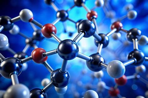 Estructura Molecular Imagen Premium Generada Con Ia