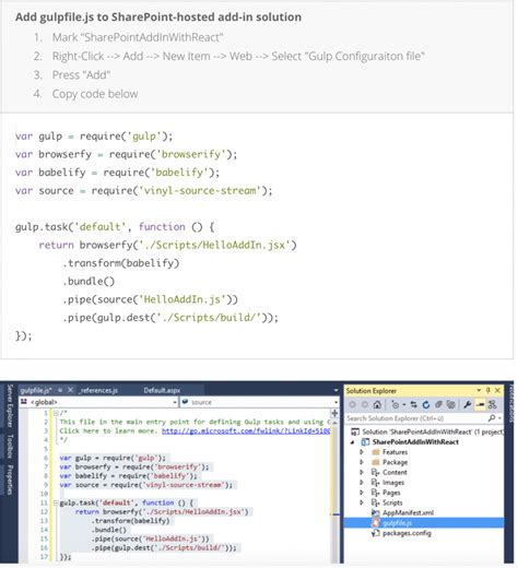 sharepoint hosted add in and reactjs