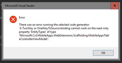 Visual Studio Vs 2017 Fails To Create Azure Mobile App Scaffolding