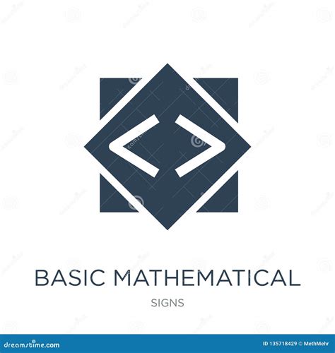 Basic Mathematical Icon In Trendy Design Style Basic Mathematical Icon Isolated On White