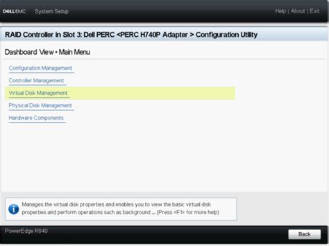 Poweredge How Reconfigure A Virtual Disk Or Add More Hard Drives Dell Us