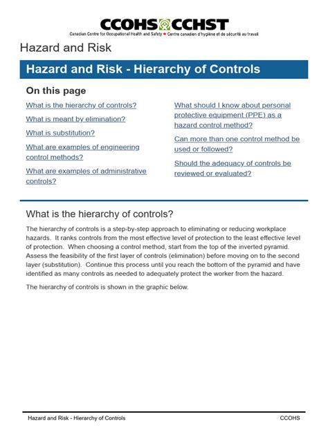 Hierarchy Controls Pdf