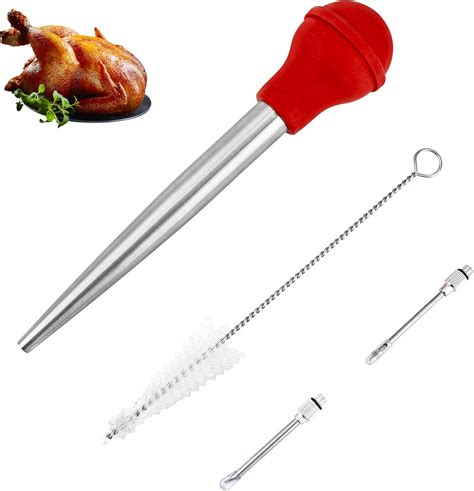 Turkey Baster Syringe For Cooking Large Stainless Steel