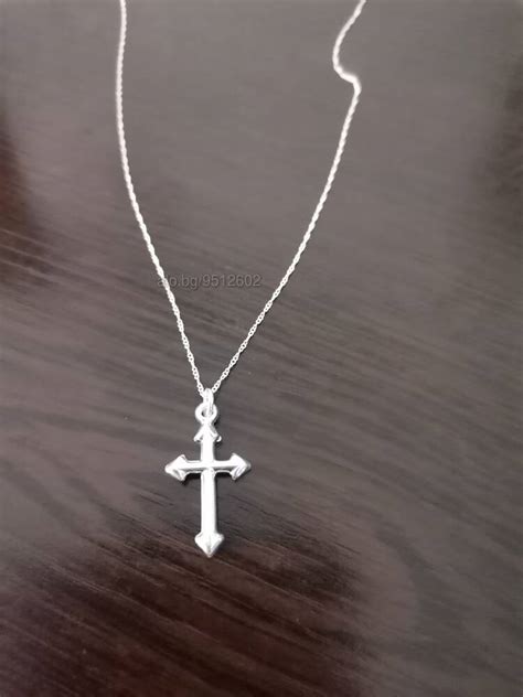 Сребърно колие с кръст Унисекс бижу Сребро Бижута Пловдив Сребърно колие с кръст Проб