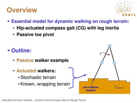 Ppt Control Of The Compass Gait On Rough Terrain Powerpoint Presentation Id6733554