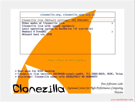 How To Backup Linux Filesystem Using Clonezilla