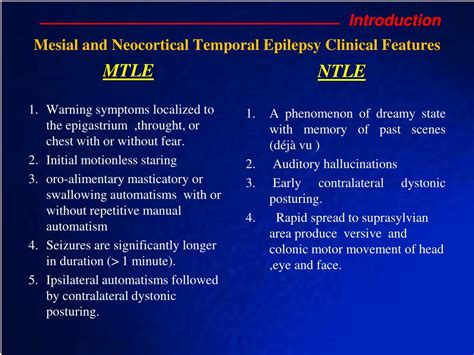 Ppt Surgical Management Of Medically Intractable Temporal Lobe Epilepsy Powerpoint