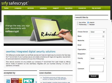 How To Apply For Dsc Registration Through Safescrypt Learn By Quicko