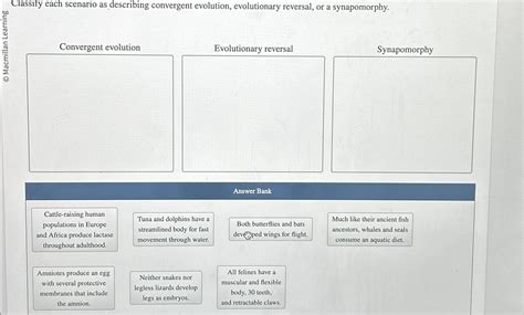 solved classify each scenario as describing convergent