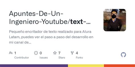 github apuntes de un ingeniero youtube text encriptor pequeño