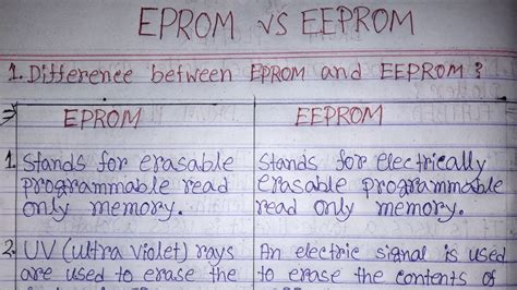 Difference Between EPROM And EEPROM Physics Force And Laws 54 OFF