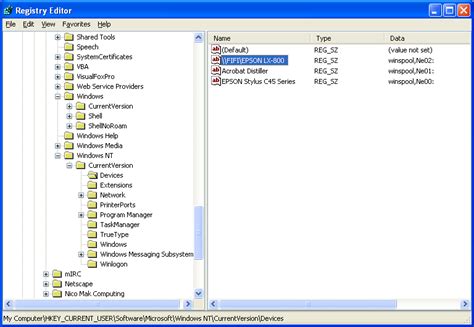 Location Of HKCU Software Microsoft Windows NT CurrentVersion Device Download Scientific Diagram