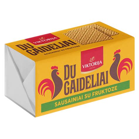 Du Gaideliai Biscuits With Fruktoze Viktorija 180g Rodyna Shop