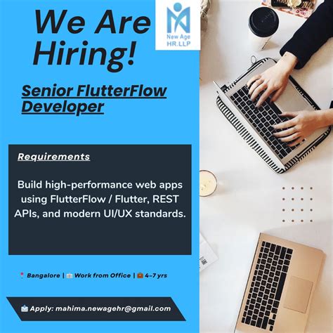 Flutterflow Flutterdeveloper Frontenddeveloper Bangalorejobs Hiringnow Newagehr New Age