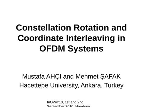 Pdf Constellation Rotation And Coordinate Interleaving In Ofdm Systems