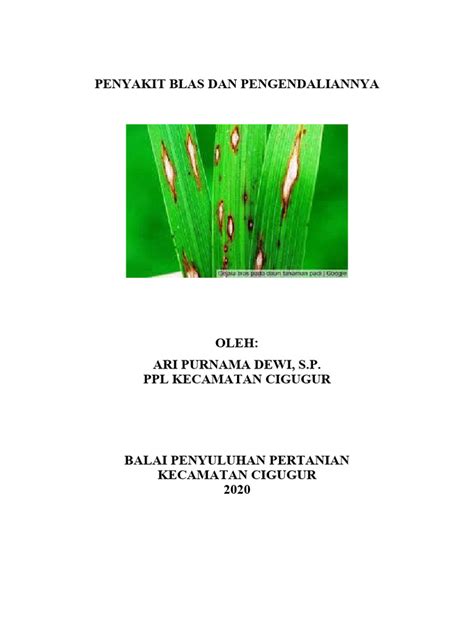 penyakit blas dan pengendaliannya pdf