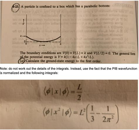 Solved 6 23 A Particle Is Confined To A Box Which Has