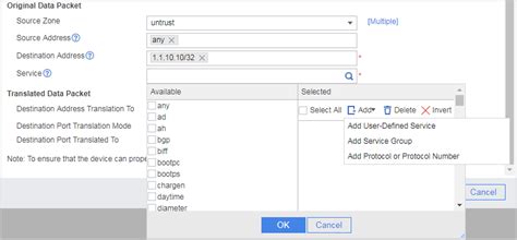 Web Example For Configuring Destination NAT For Internet Users To Access Intranet Servers One
